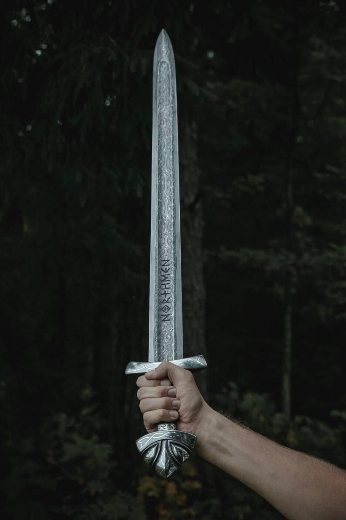 Hand Forged Damascus Steel NORTHMEN Sword, Medieval Viking Sword, Sword ...