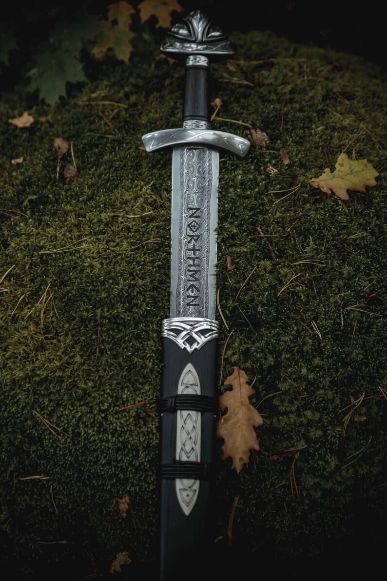 Hand Forged Damascus Steel NORTHMEN Sword, Medieval Viking Sword, Sword ...
