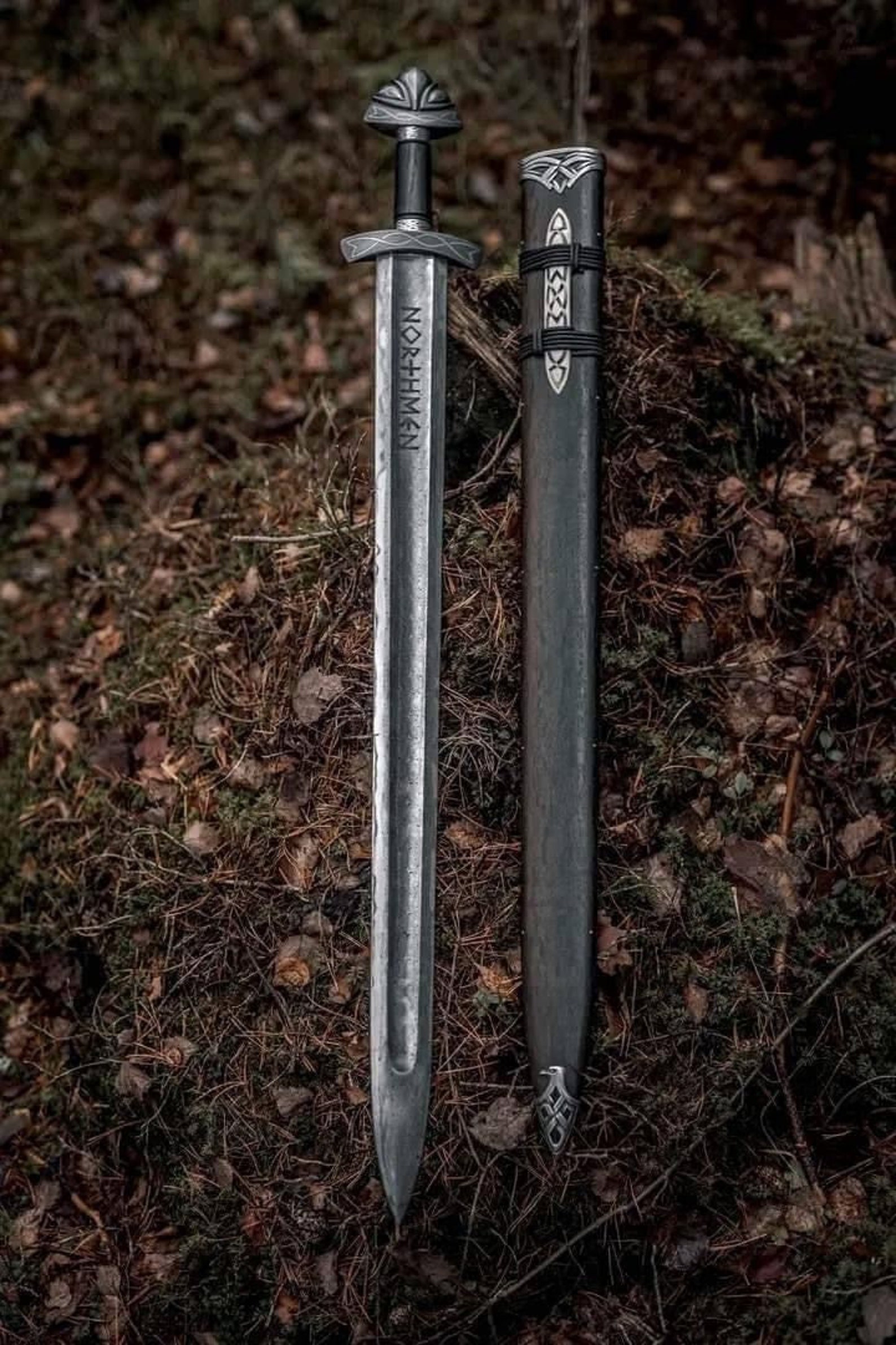 Hand Forged Damascus Steel NORTHMEN Sword, Medieval Viking Sword, Sword ...