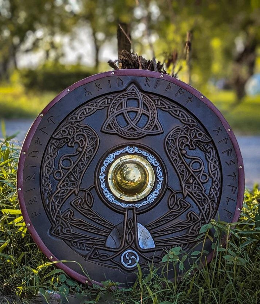 Custom Handmade Viking Battle Shield | Authentic Viking Shield | Gift ...