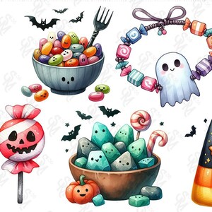 Halloween Candy Clipart PNG Graphics - Etsy