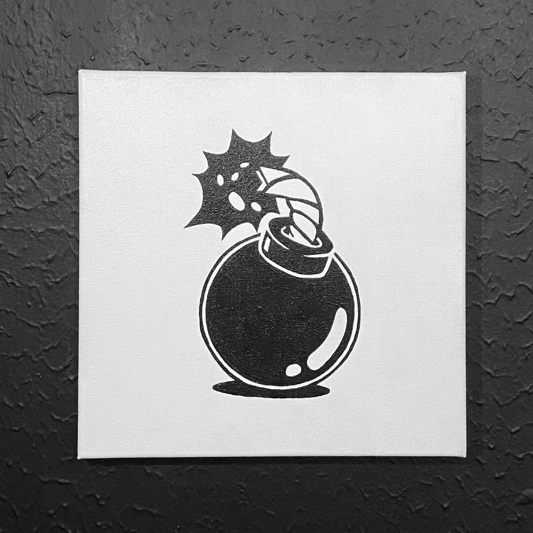 Bomb | Original Acrylic Painting on 10x10 Canvas - Etsy