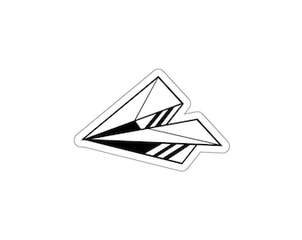 Paper Airplane Sticker - Etsy
