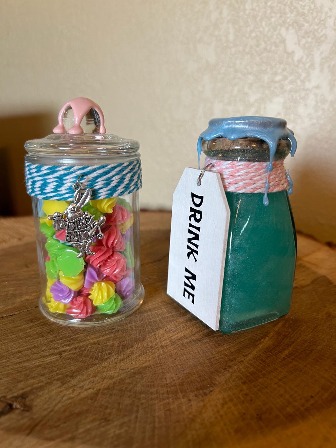 Alice in Wonderland | Eat Me & Drink Me | Potion Bottle | Bookshelf ...