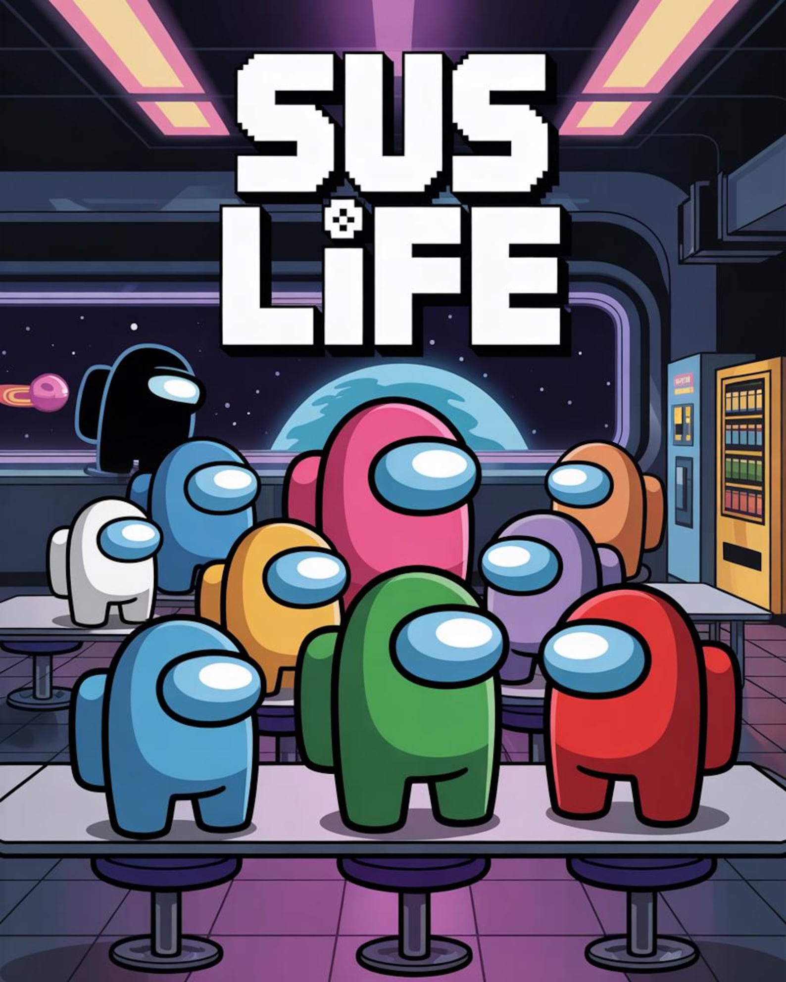 Among Us Sus Life Metal Poster - Etsy