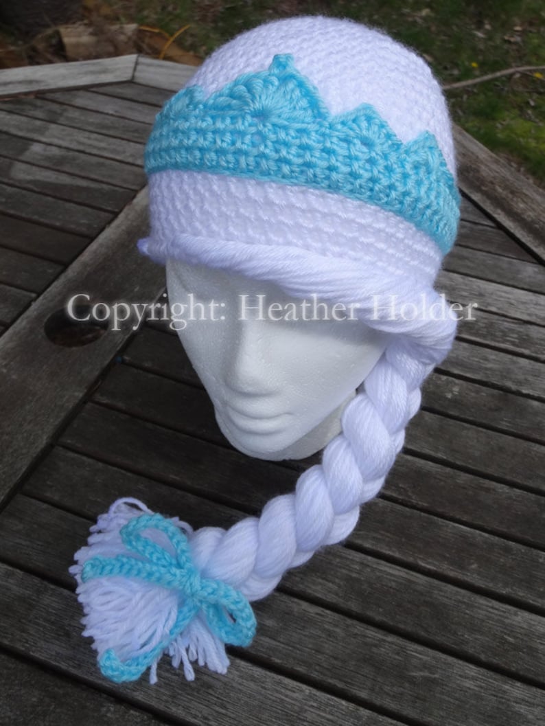 Elsa & Anna (frozen) Crocheted Hat Pattern - 2 Patterns - Instant ...