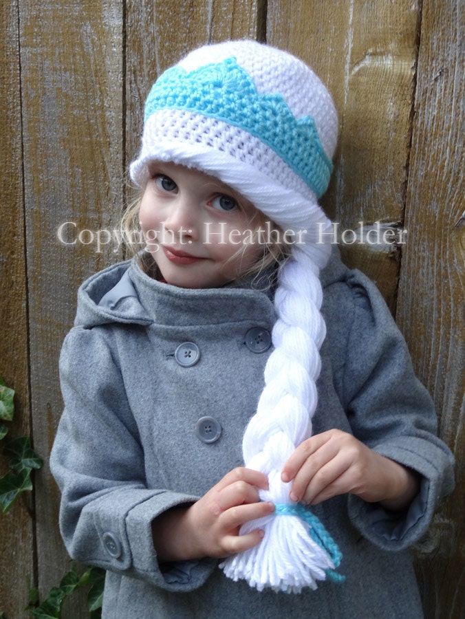 Elsa of Arendelle (frozen) Crocheted Hat Pattern - Instant Download - Etsy