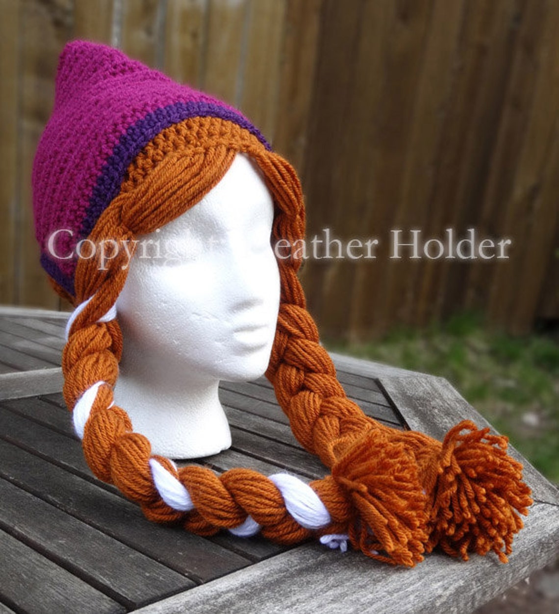 Anna (frozen) Crocheted Hat Pattern - Instant Download - Etsy