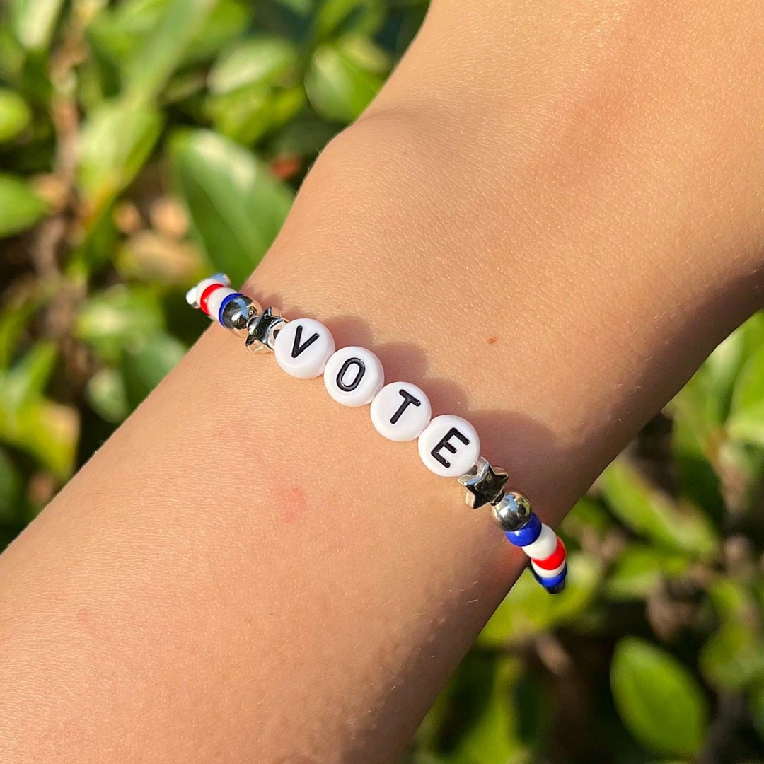 Kamala Harris Glass Beaded Friendship Bracelet for Vote 2024, Kamala ...