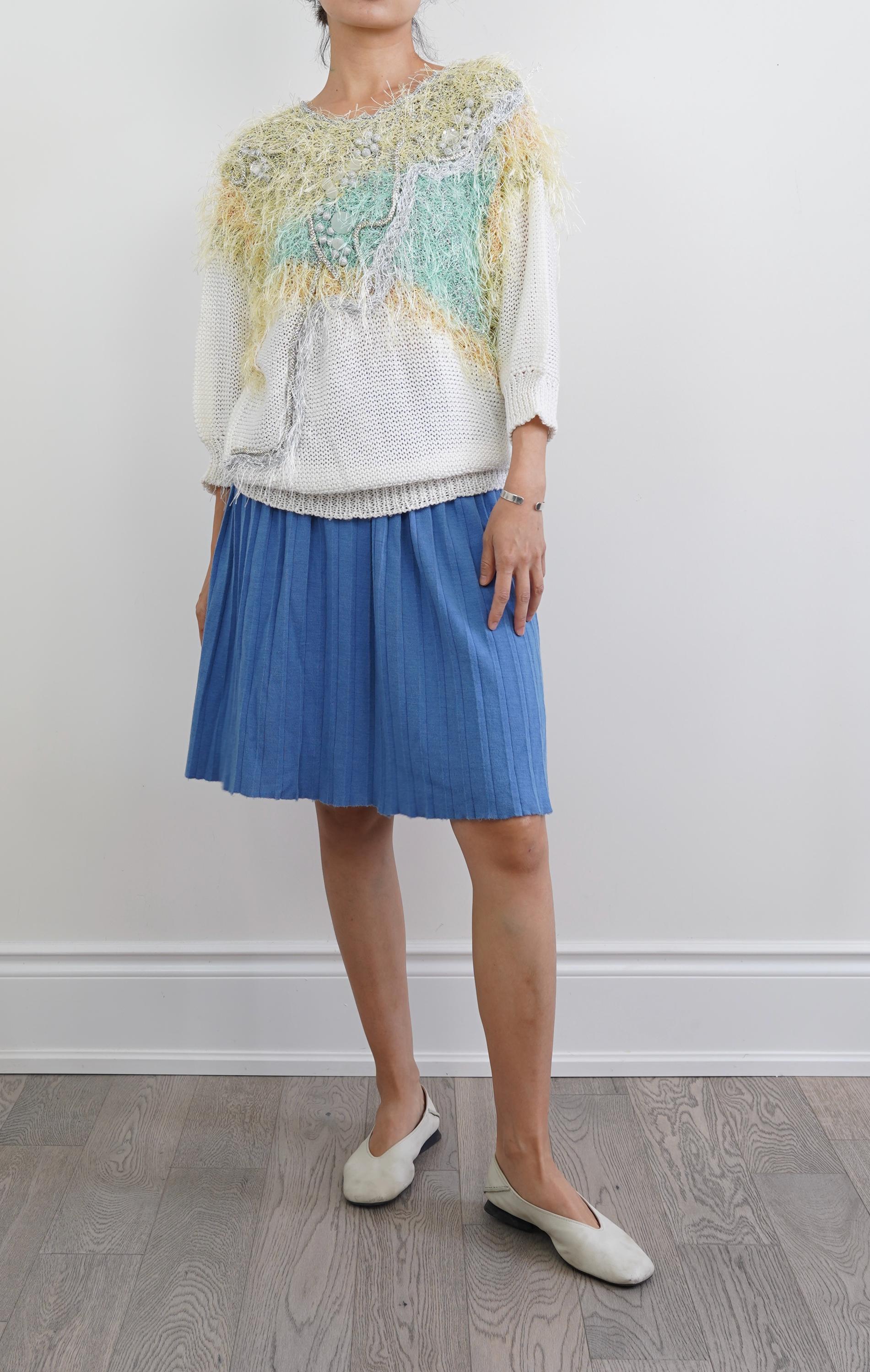 Handmade 80s Edna Ross Vintage Sweater Textured Art Knit Feathered ...