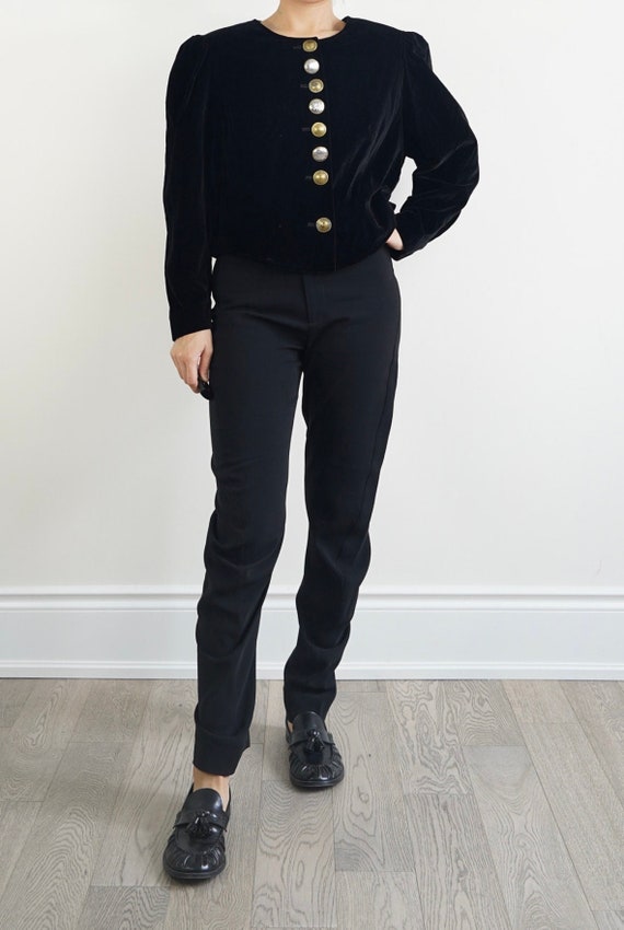 80s Vintage Velvet Jacket: Berwin & Wolff Padded Shou… - Gem