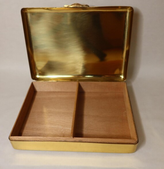Vintage 1930s State Express Cigarette Brass Tin Box - Gem