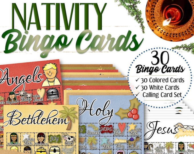 30 Christmas Nativity Bingo Cards INSTANT DOWNLOAD - Etsy
