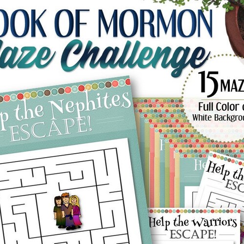 Lacing Cards Book of Mormon INSTANT DOWNLOAD - Etsy Australia