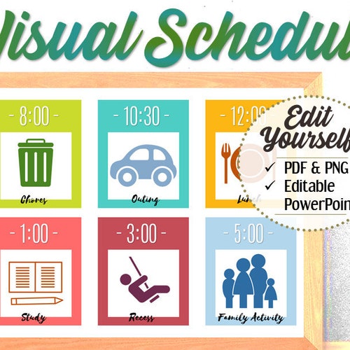 Kids Visual Schedule Daily Routine Activity Cards and Chore | Etsy