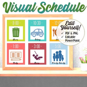 EDITABLE Visual Schedule and Routine Sign INSTANT DOWNLOAD - Etsy