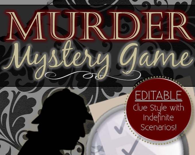 Editable Reusable Murder Mystery Game clue Style INSTANT - Etsy
