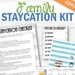 EDITABLE Family Staycation Kit - INSTANT DOWNLOAD - Etsy