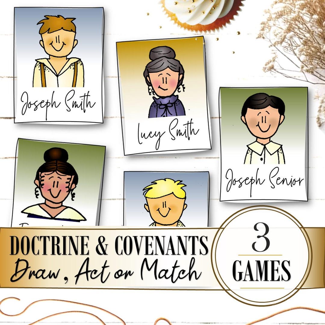 Doctrine and Covenants / D&C / Church History Draw, Act or Match Games ...