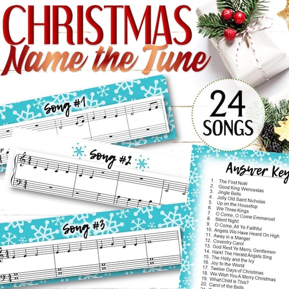 Christmas Music name That Tune INSTANT DOWNLOAD - Etsy