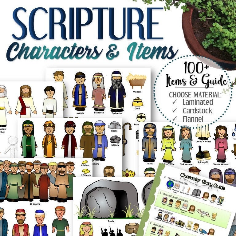 100 Felt Printed or Laminated Characters for Scripture - Etsy Canada