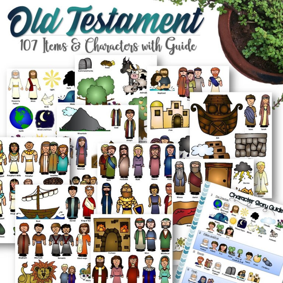 100 Felt Printed or Laminated Characters for Scripture - Etsy