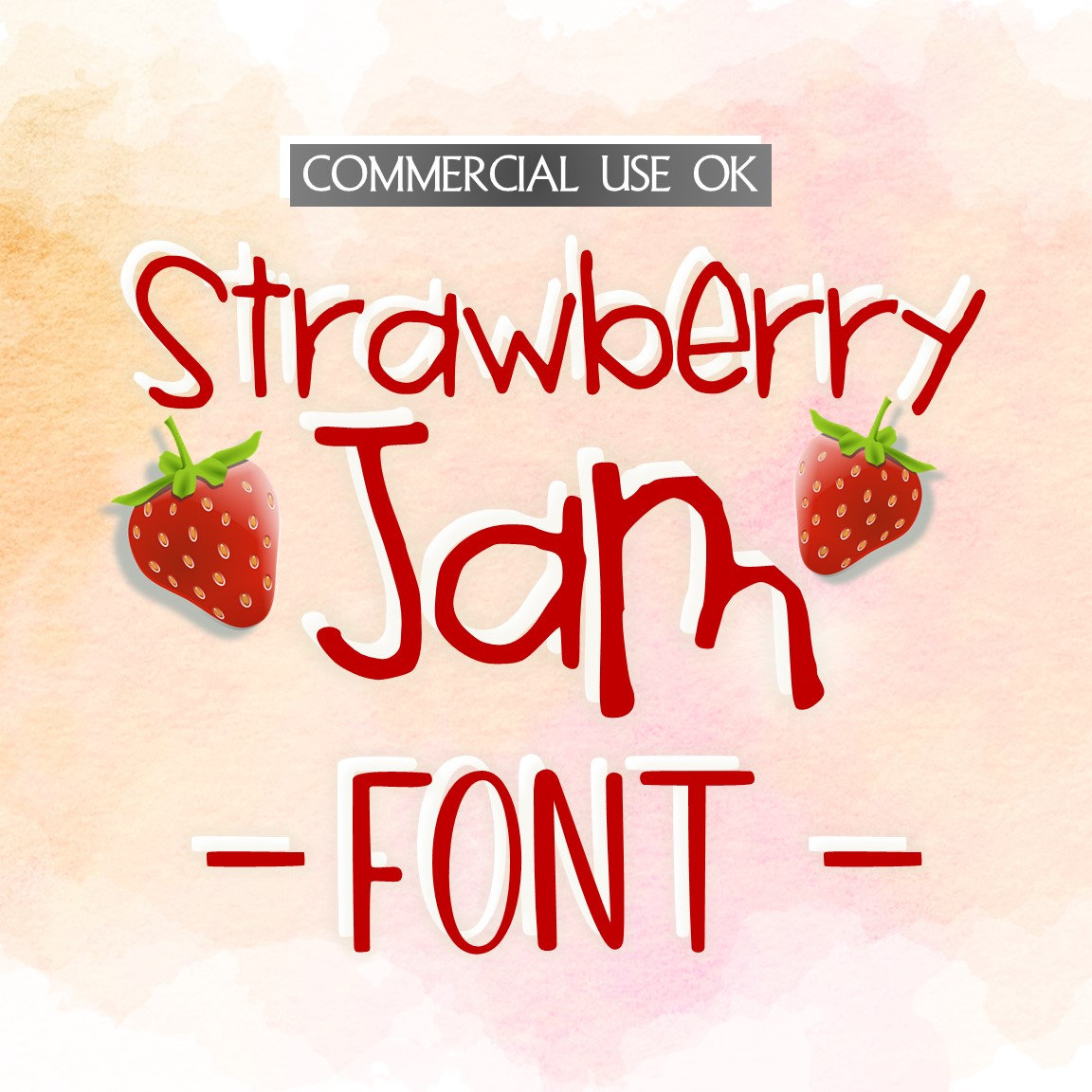 Digital Handwritten Font Strawberry Jam Cu and Cu4cu OK | Etsy