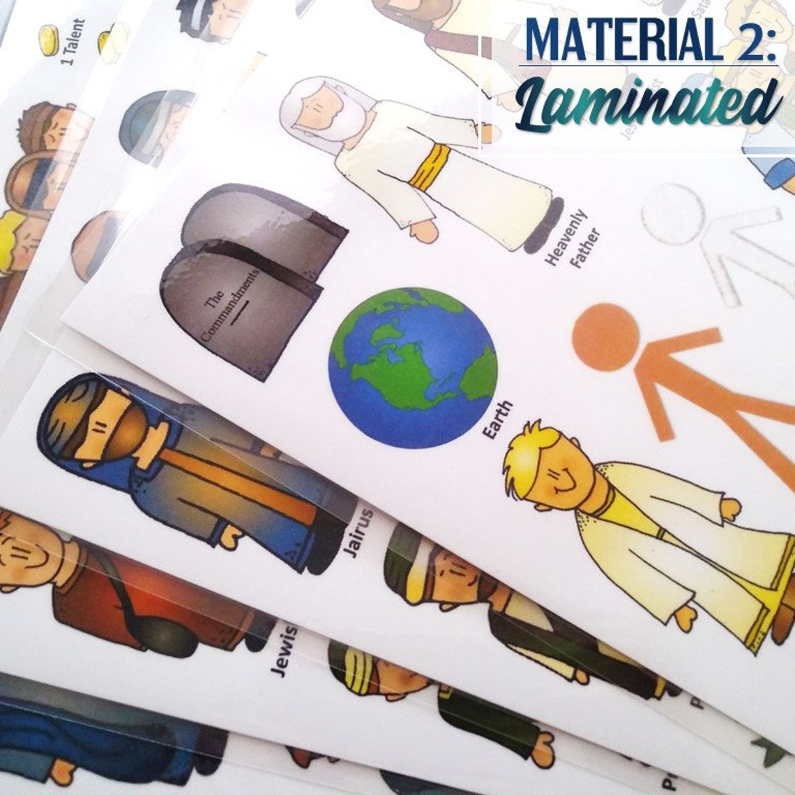 100 Felt Printed or Laminated Characters for Scripture - Etsy