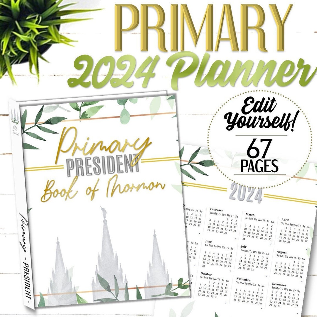 EDITABLE 2024 Primary Presidency Planner Instant Download - Etsy