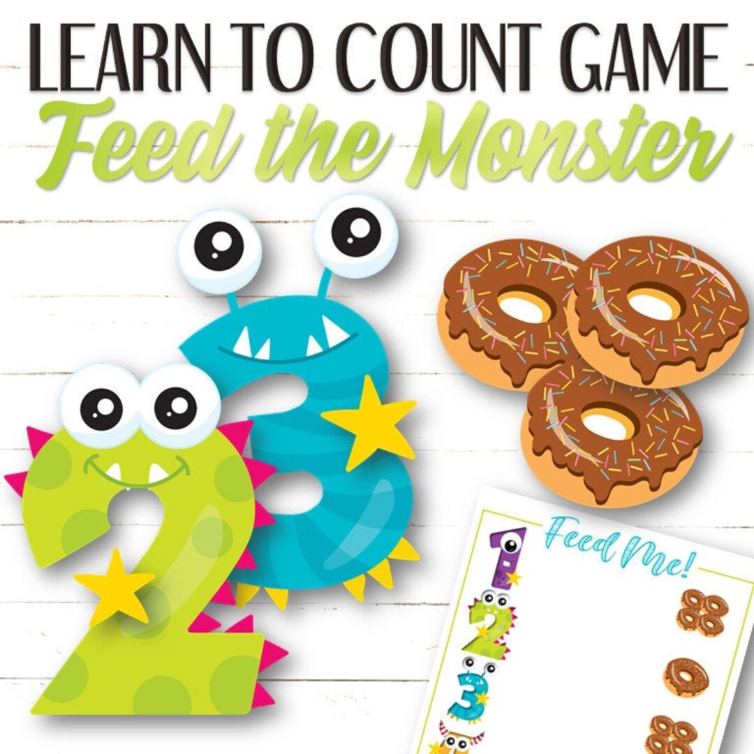 Feed the Monster Counting Game INSTANT DOWNLOAD - Etsy