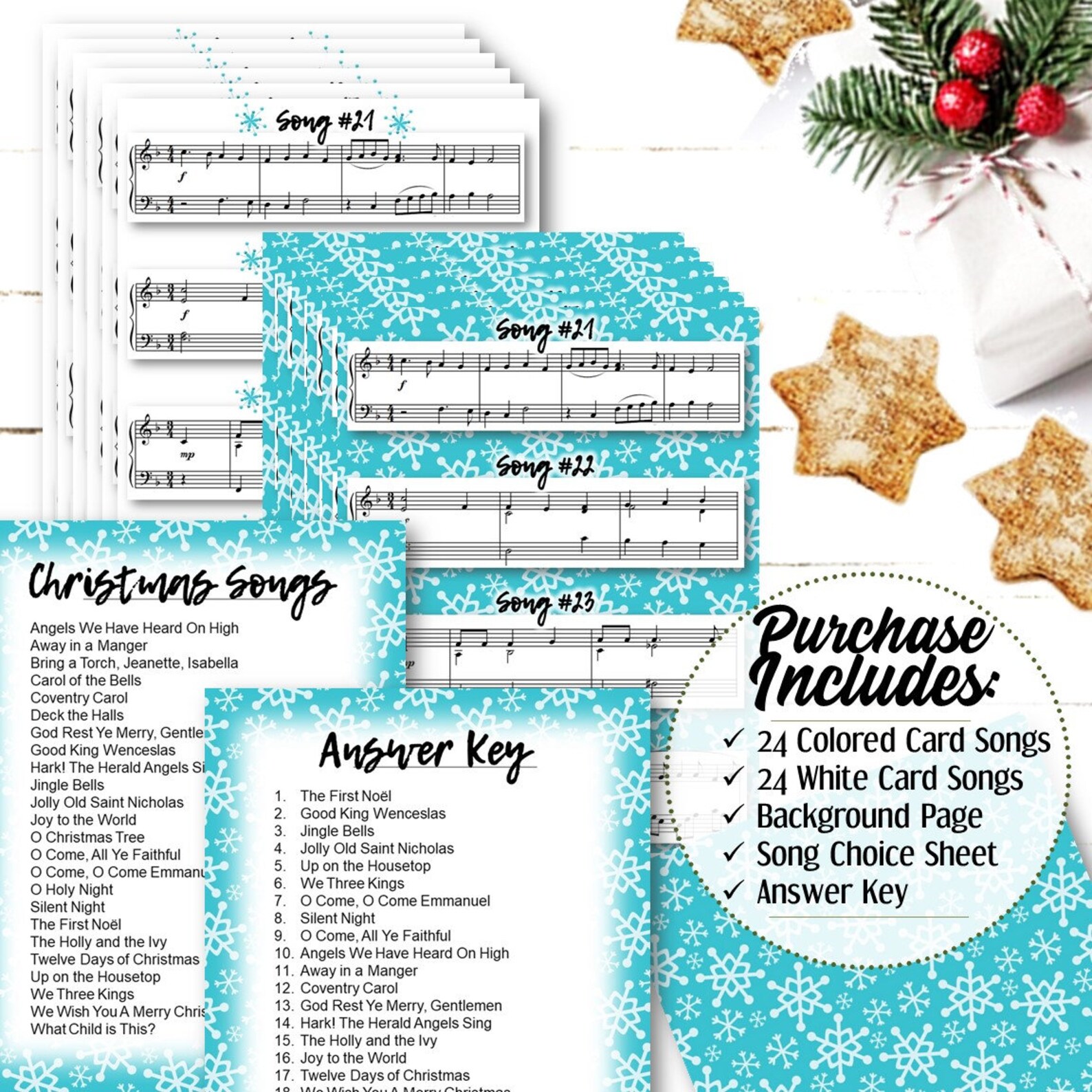 Christmas Music "name That Tune" - INSTANT DOWNLOAD - Etsy