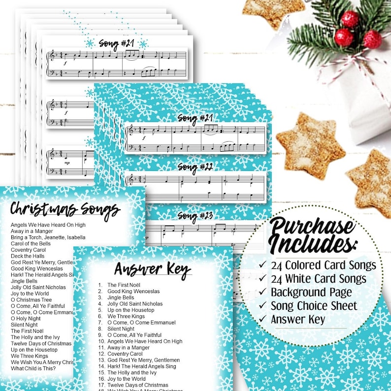 Christmas Music "name That Tune" - INSTANT DOWNLOAD - Etsy