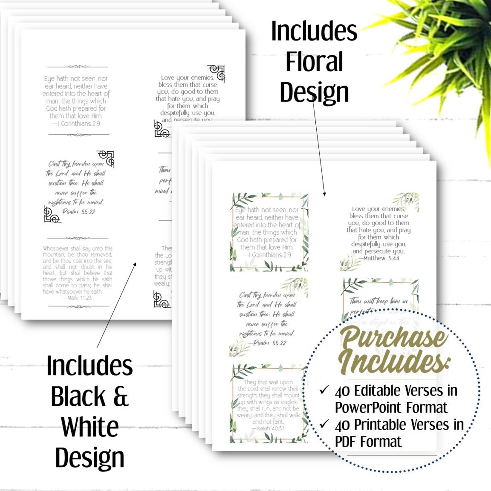 40 Hopeful Bible Verses for Sticky Notes - INSTANT DOWNLOAD - Etsy