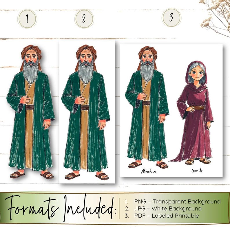 Old Testament Bible Graphics - Abraham, Sarah, Isaac, Hagar, & Ishmael ...