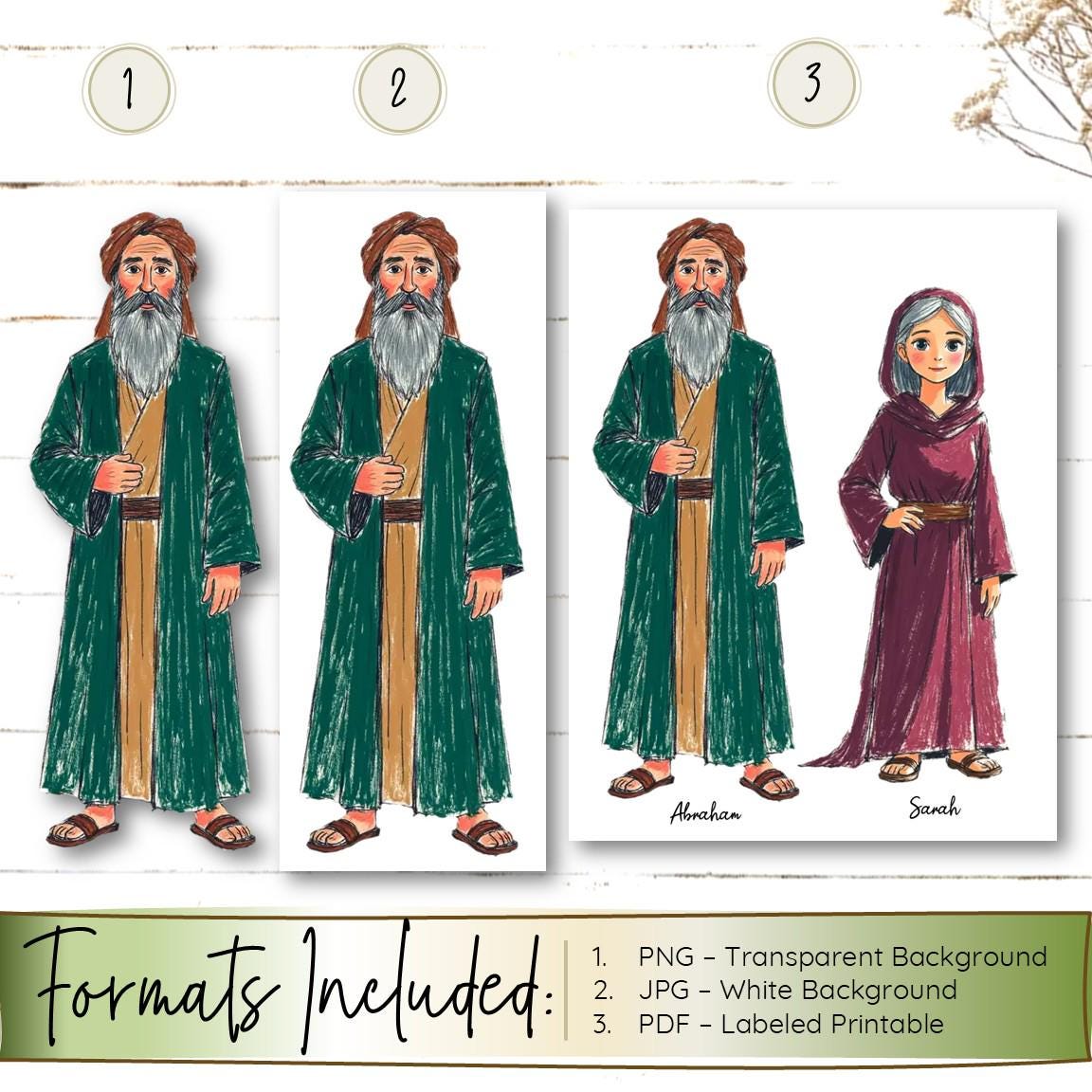 Old Testament Bible Graphics - Abraham, Sarah, Isaac, Hagar, & Ishmael ...