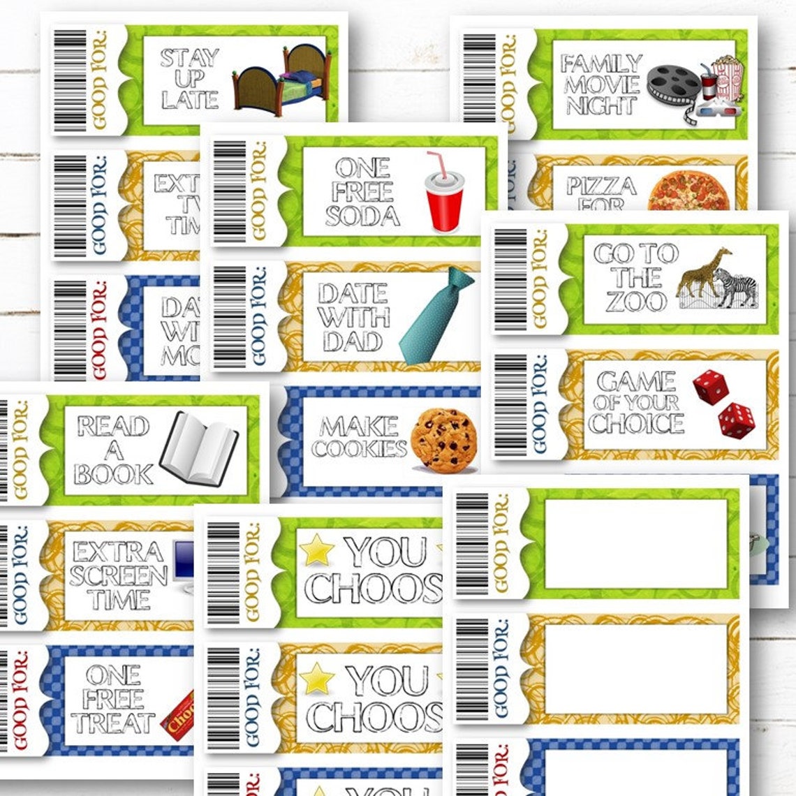 EDITABLE Reward/gift Coupons for Kids INSTANT DOWNLOAD - Etsy Australia