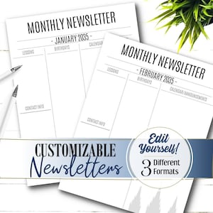 EDITABLE Newsletters for Relief Society, Young Women, Young Men, Elders ...