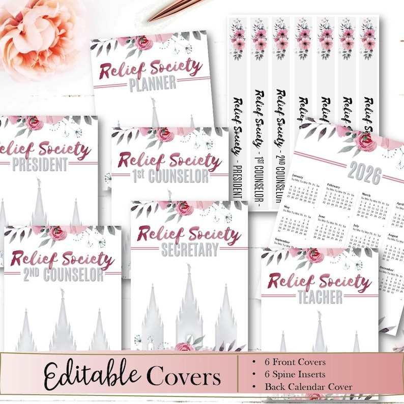 EDITABLE 2026 Relief Society Planner - INSTANT DOWNLOAD - Etsy