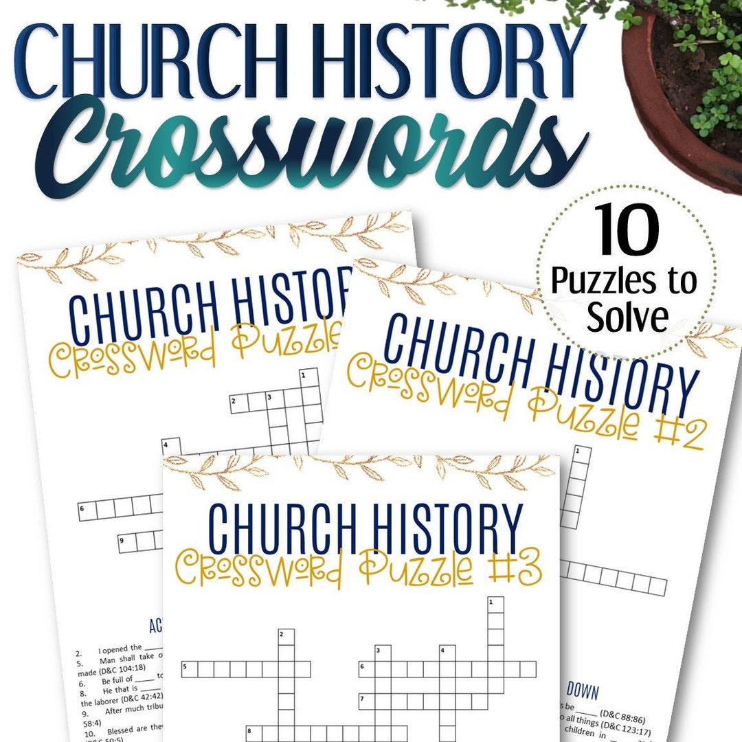 Church History Crossword Puzzles 10 Pages INSTANT DOWNLOAD - Etsy