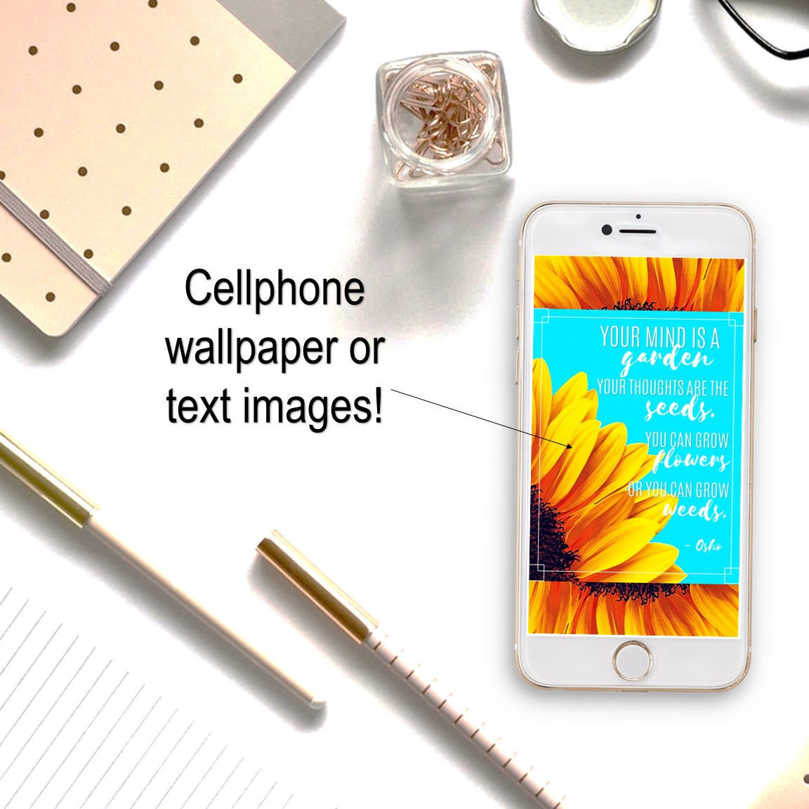 EDITABLE Your Mind is a Garden Printable - INSTANT DOWNLOAD - Etsy