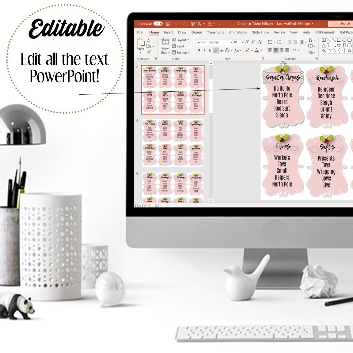 EDITABLE Christmas Word Challenge Game INSTANT DOWNLOAD | Etsy