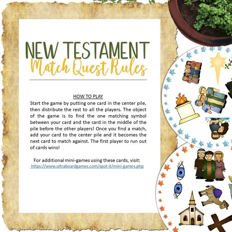 New Testament Match Quest - INSTANT DOWNLOAD - Etsy