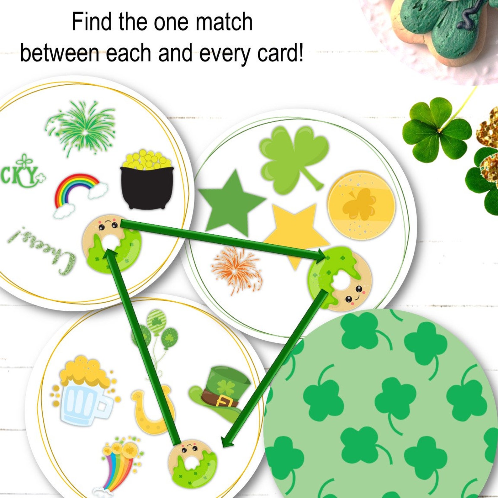 St Patrick's Day Match Quest Game INSTANT DOWNLOAD - Etsy