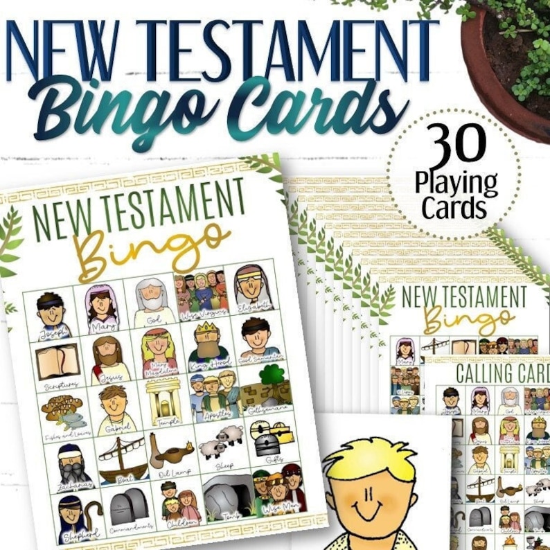 New Testament Bingo 30 Cards INSTANT DOWNLOAD - Etsy