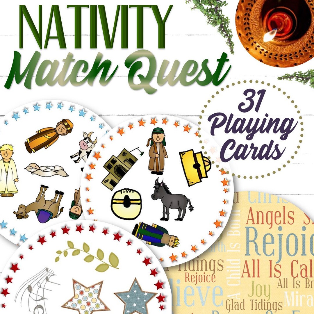 Nativity Christmas Match Quest INSTANT DOWNLOAD (Instant Download) - Etsy