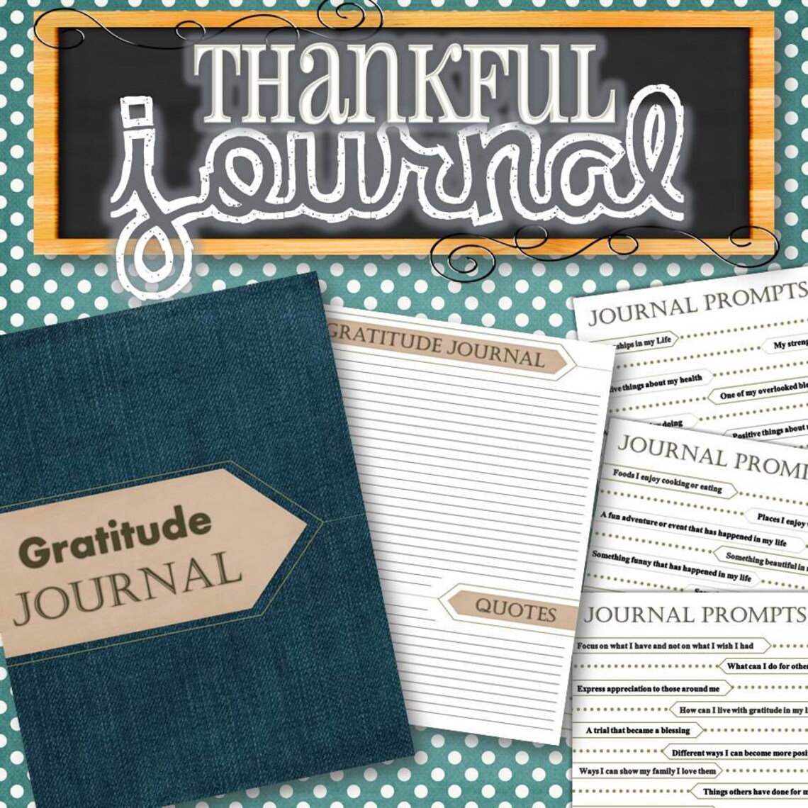 Gratitude/thankful Journal INSTANT DOWNLOAD | Etsy