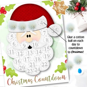 Santa Claus Countdown to Christmas & Activities - INSTANT DOWNLOAD - Etsy