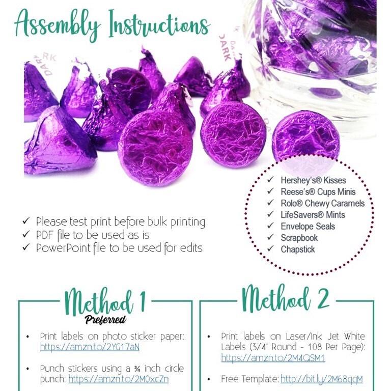 EDITABLE Teacher Hershey/Candy Labels INSTANT DOWNLOAD | Etsy