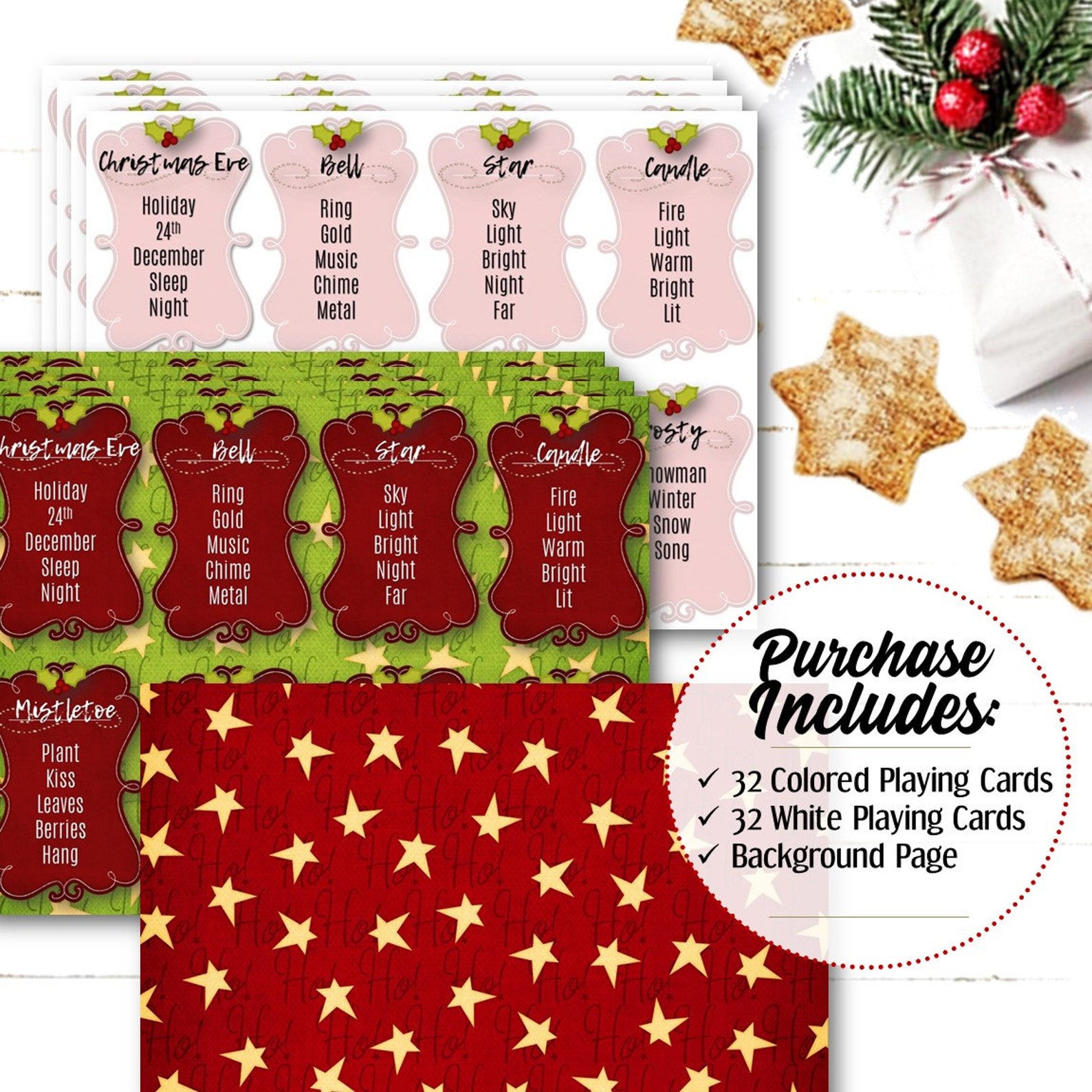 EDITABLE Christmas Word Challenge Game INSTANT DOWNLOAD | Etsy
