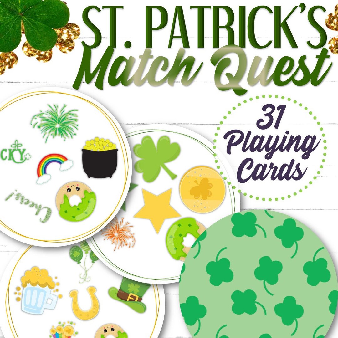 St Patrick's Day Match Quest Game - INSTANT DOWNLOAD - Etsy